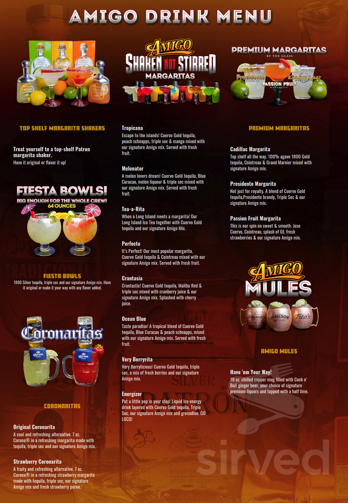 Amigo Lounge Taco Treat menus in Great Falls, Montana, United States