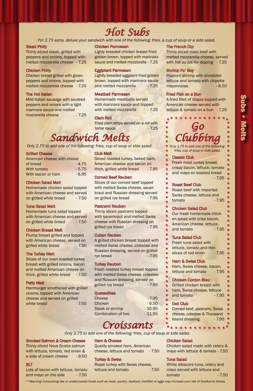 Broadway Diner menu in Fayetteville, Georgia, USA