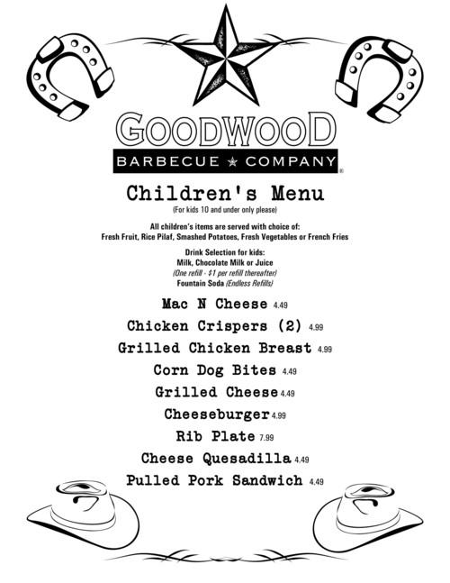 Goodwood Barbecue Co menu in Ogden, Utah, USA