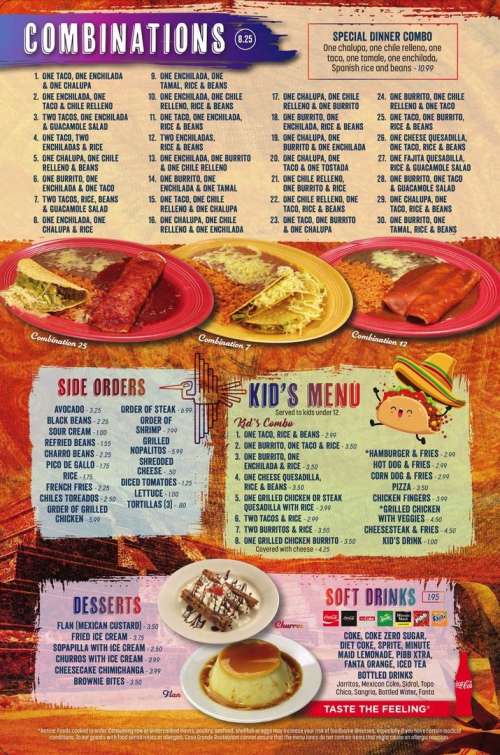 Casa Grande Cantina & GRill menu in Hartwell, Georgia, USA