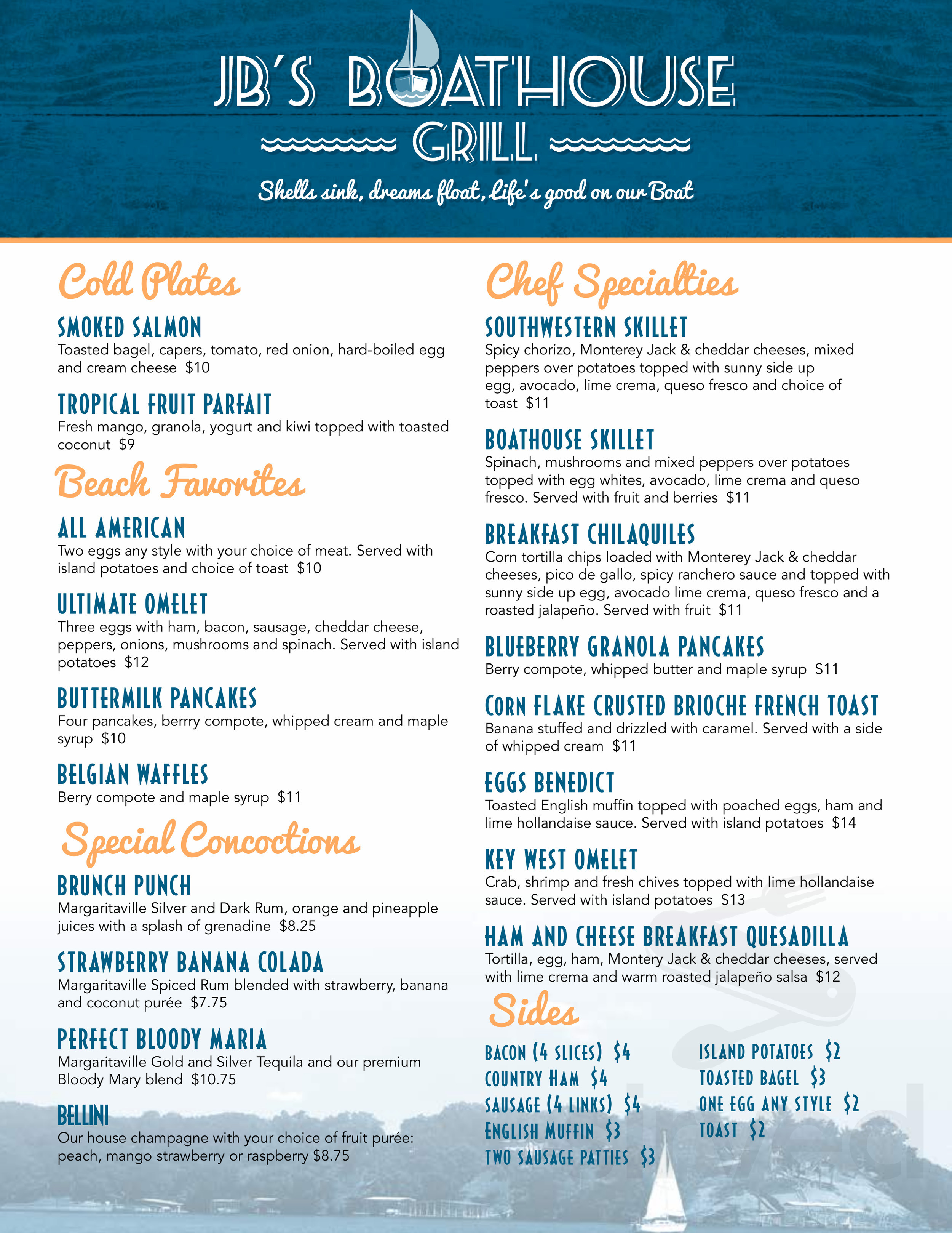 JB's Boathouse Grill menus in Osage Beach, Missouri, United States