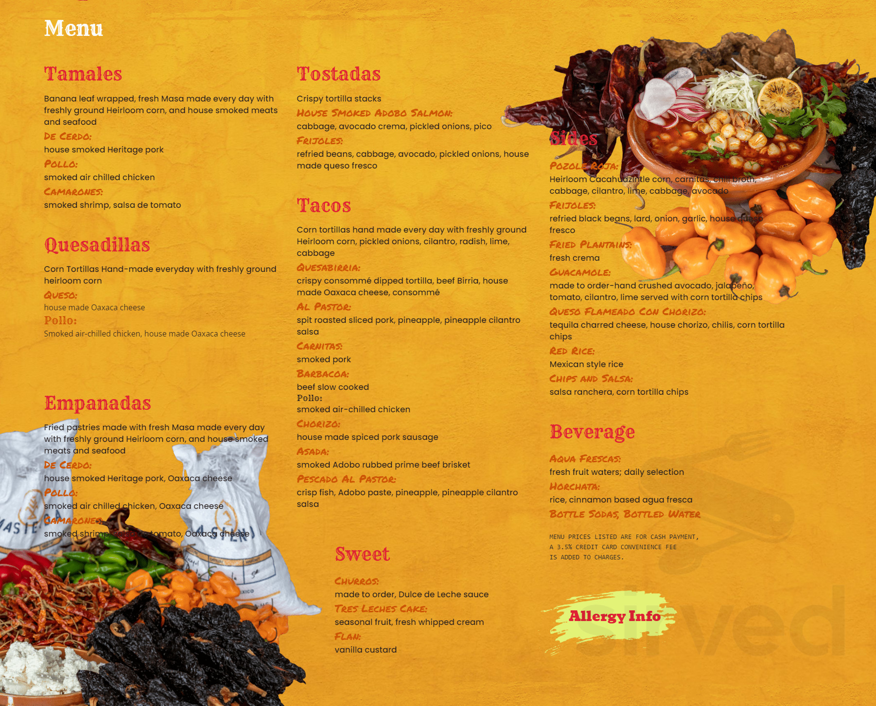 Barrio Taco menu in Ocean City, Maryland, USA