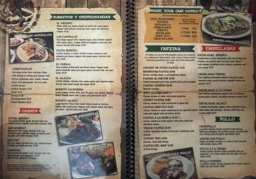 El Arriero Mexican Restaurant menu in Jacksonville, North Carolina, USA