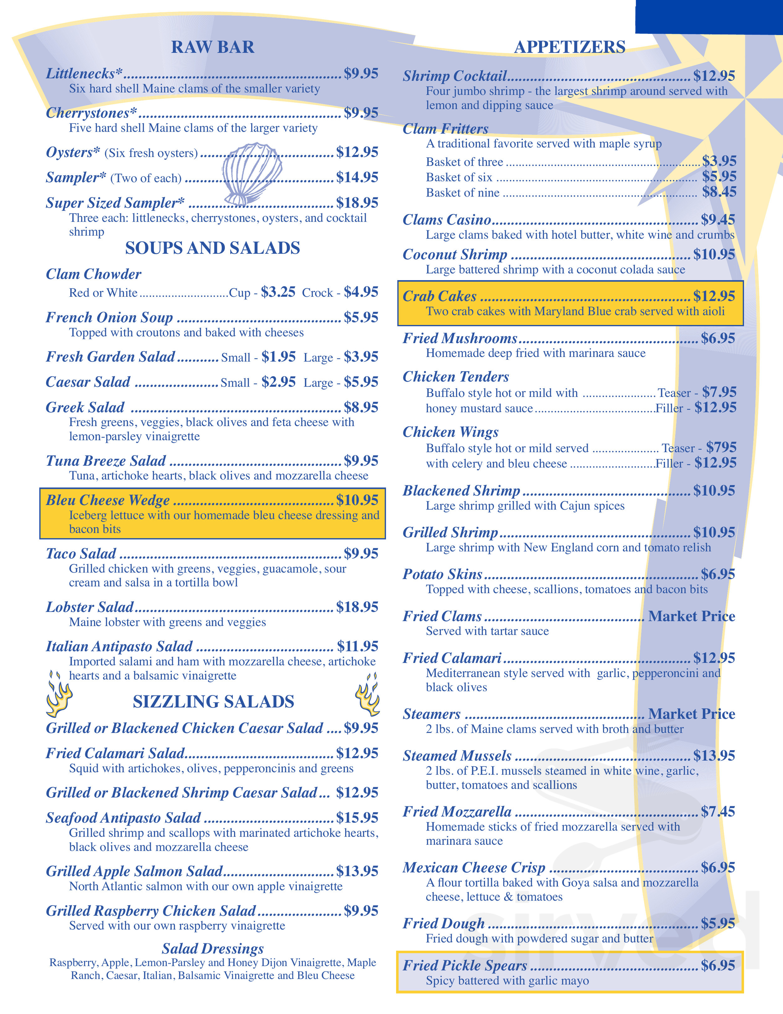 Point Breeze menus in Webster, Massachusetts, United States