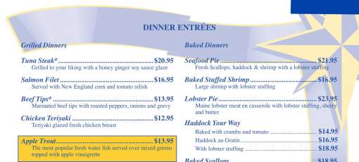 Menu for Point Breeze in Webster, MA | Sirved