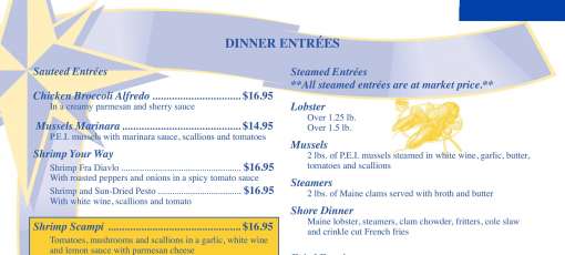 Menu for Point Breeze in Webster, MA | Sirved