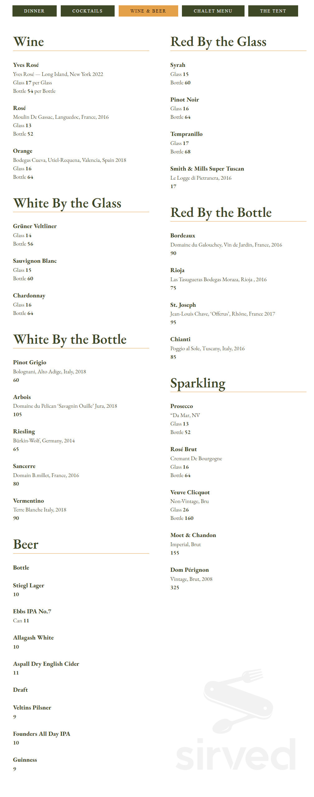 Smith & Mills menus in New York, New York, United States