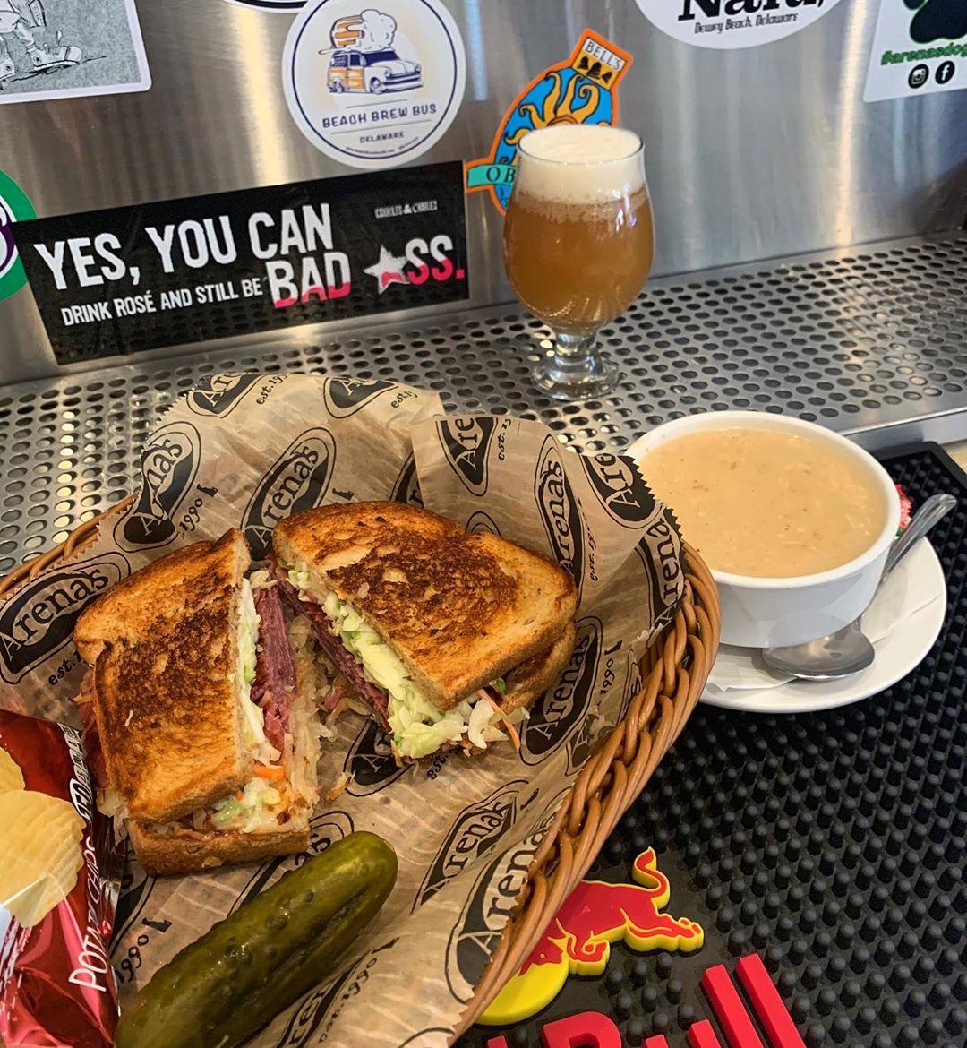 Arena's Five Points menu in Lewes, Delaware, USA