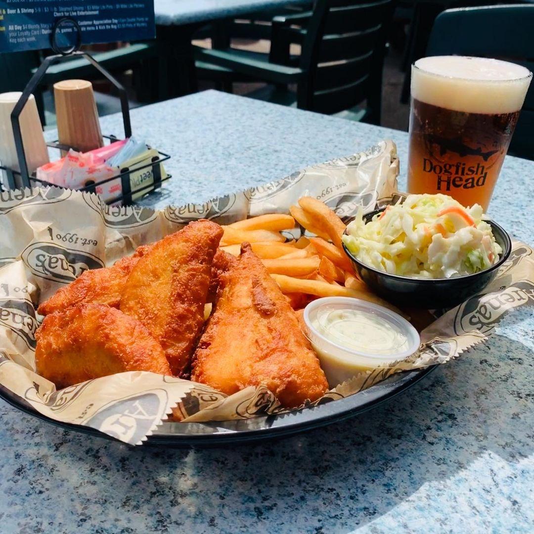 Arena's Five Points menu in Lewes, Delaware, USA