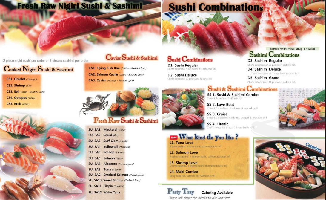 Sura menu in Providence, Rhode Island, USA
