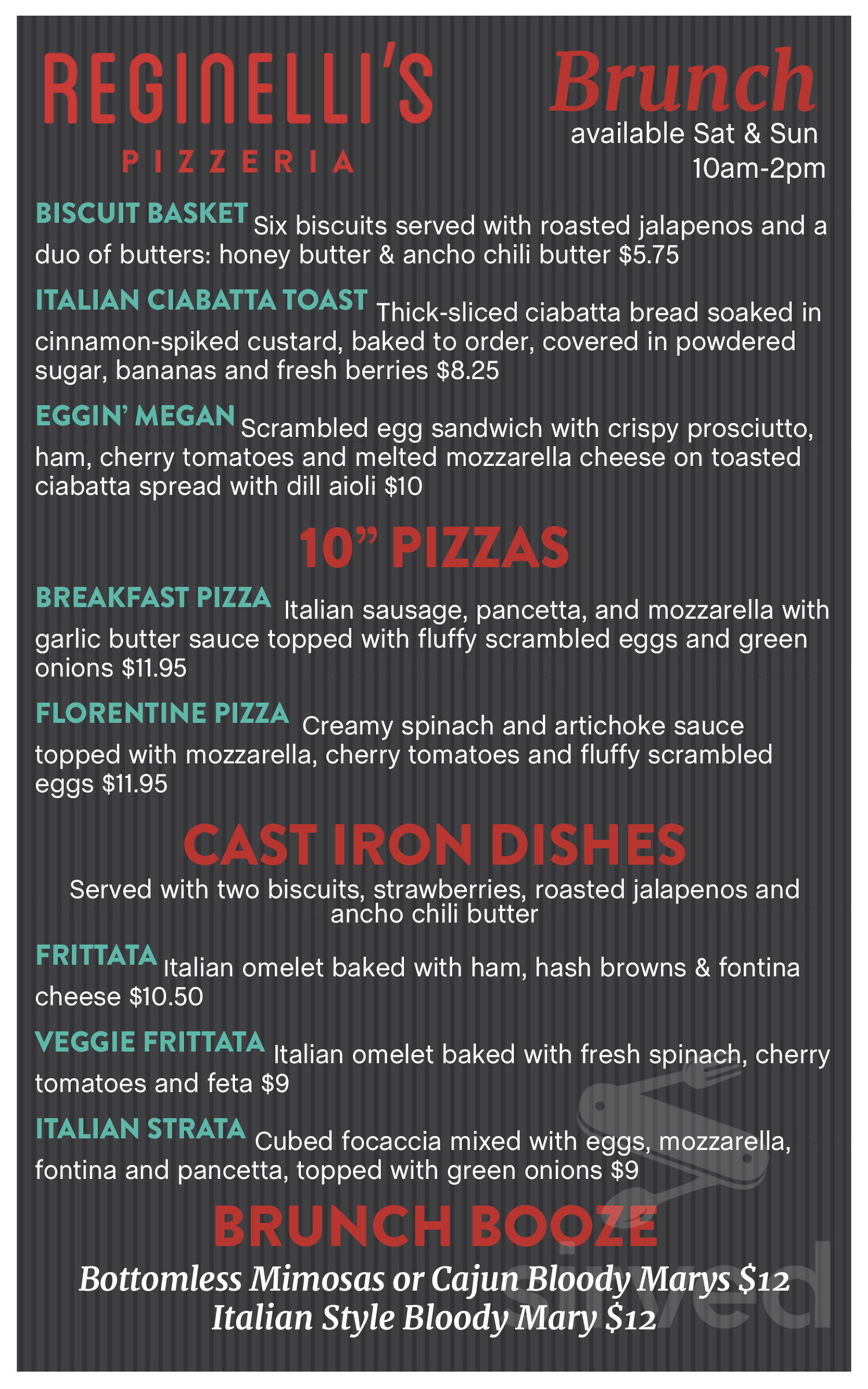 Reginelli's Pizzeria menus in Kenner, Louisiana, United States