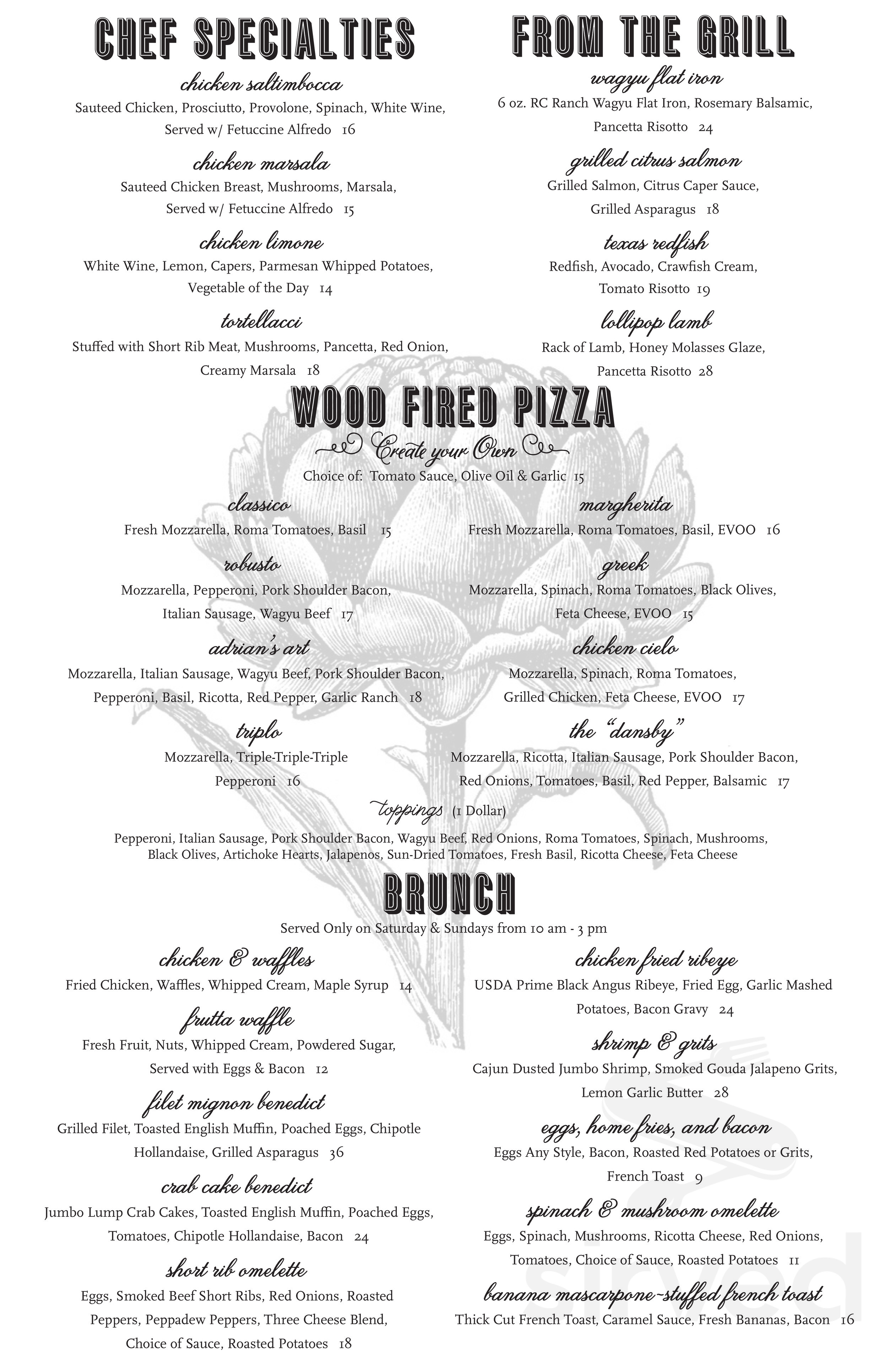 Grazia Italian Kitchen menu in Pearland, Texas, USA