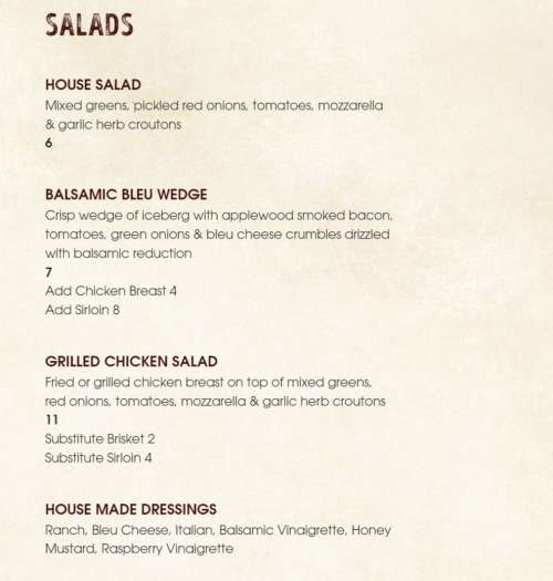 Wild Boar Tavern menu in Knoxville, Tennessee, USA