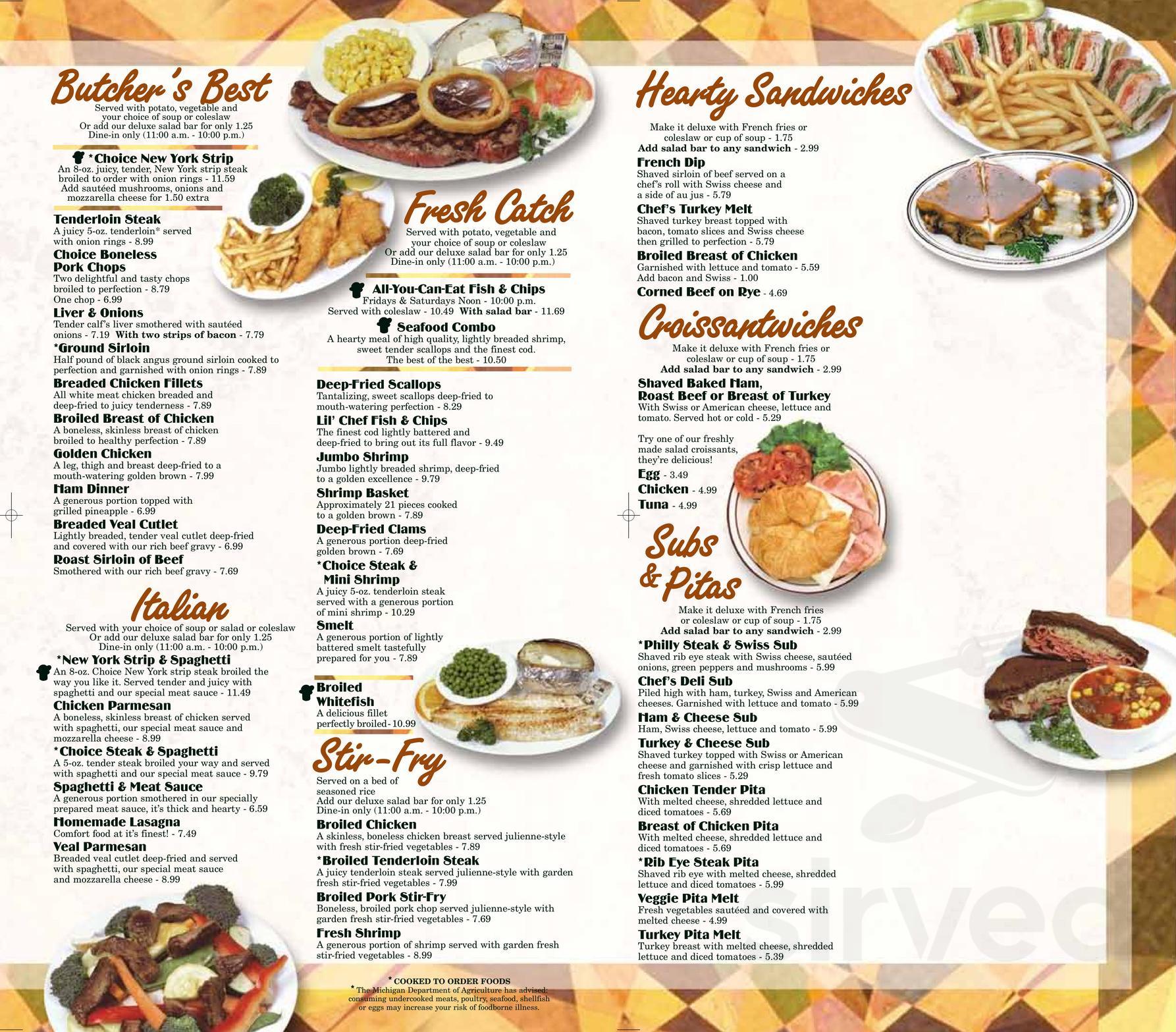 Menu - Brighton MI's Lil' Chef | Sirved