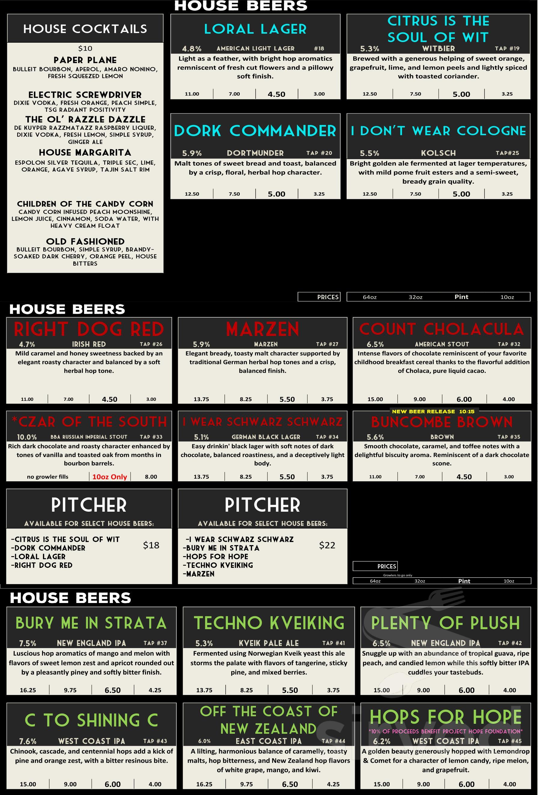 Menu for The Southern Growl in Greer, SC | Sirved