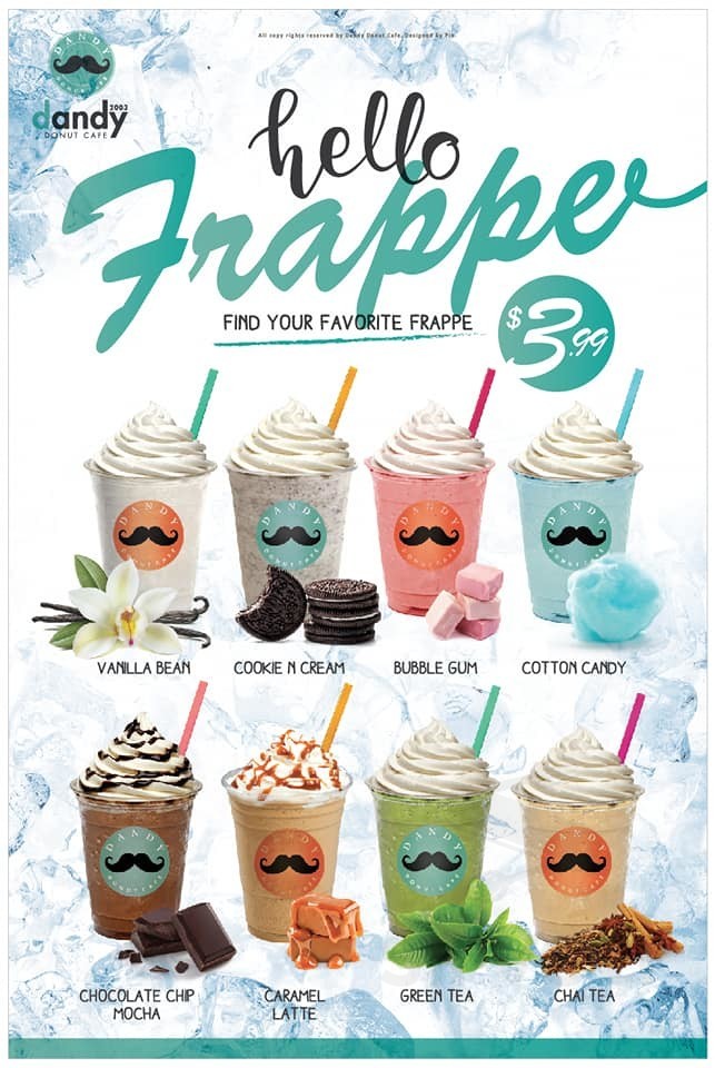 Dandy Donut menu in Burkburnett, Texas, USA