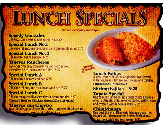 Menu for Los Bravos Mexican Restaurant in Smyrna, GA | Sirved