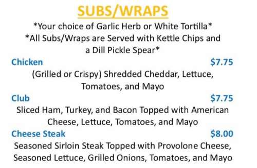 Route 28 Bar & Grill menu in Fort Ashby, West Virginia, USA