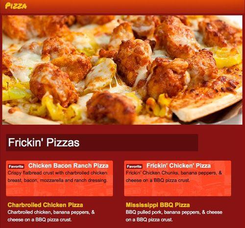 Fricker's menu in Dayton, Ohio, USA