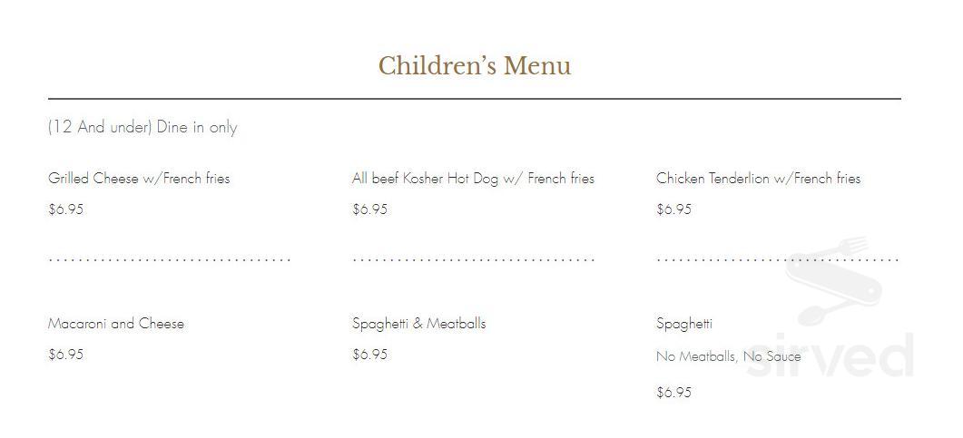 Woodside Deli menu in Germantown, Maryland, USA