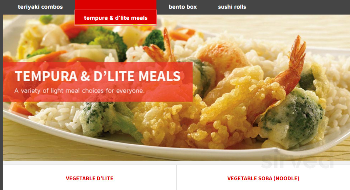 Sarku Japan menu in Atlanta, Georgia, USA