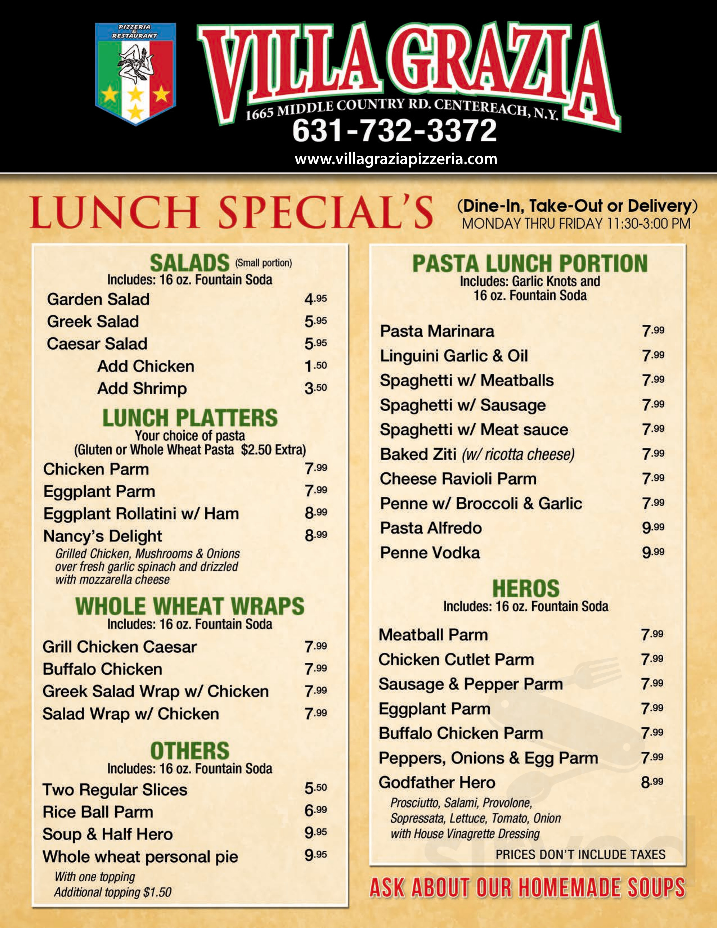 Villa Grazia menus in Centereach, New York, United States