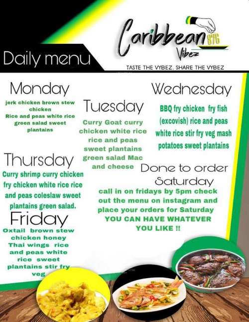 Caribbean 876 Vibez menu in Virginia Beach, Virginia, USA