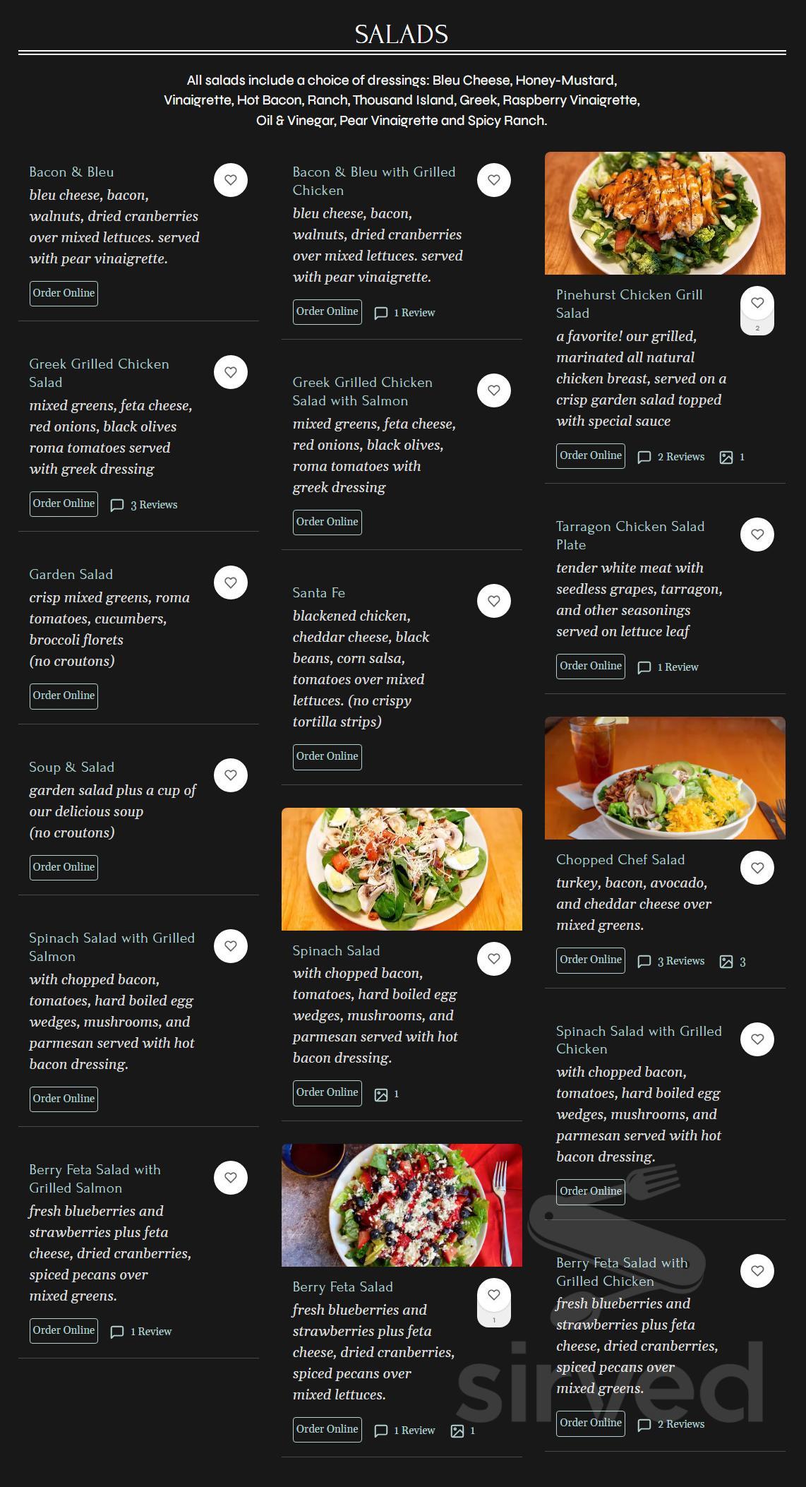 Midtown Cafe and Dessertery menu in Winston-Salem, North Carolina, USA