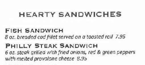 Menu for La Eda's Restaurant in Monessen, PA | Sirved