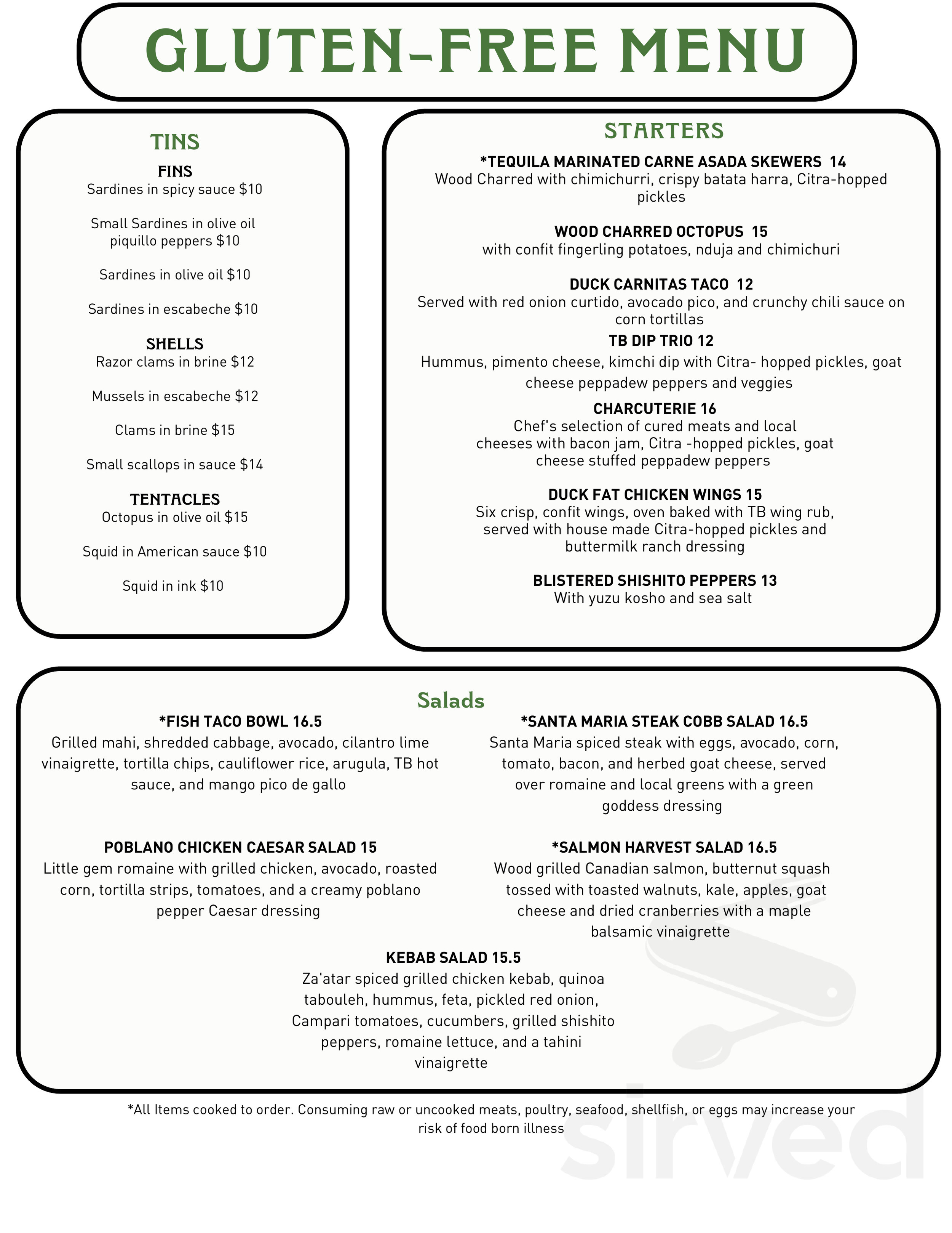 Trolley Barn Fermentory & Food Hall menu in Charlotte, North Carolina, USA