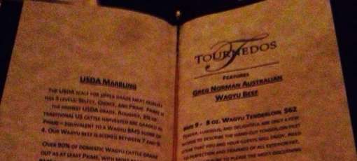 Menu for Tournedos Steakhouse in Rochester, NY | Sirved