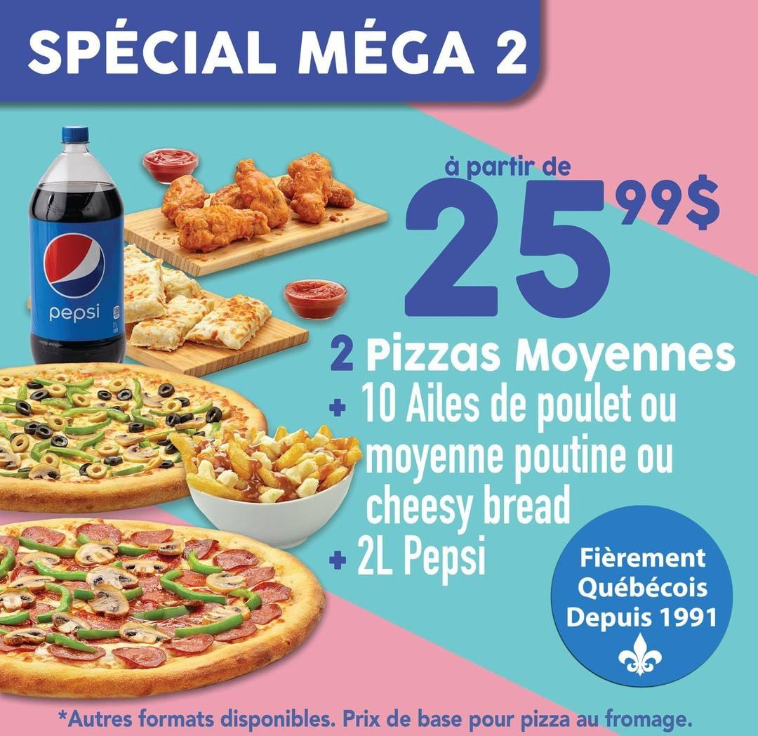 Double Pizza menu in Saint-Eustache, Quebec, Canada