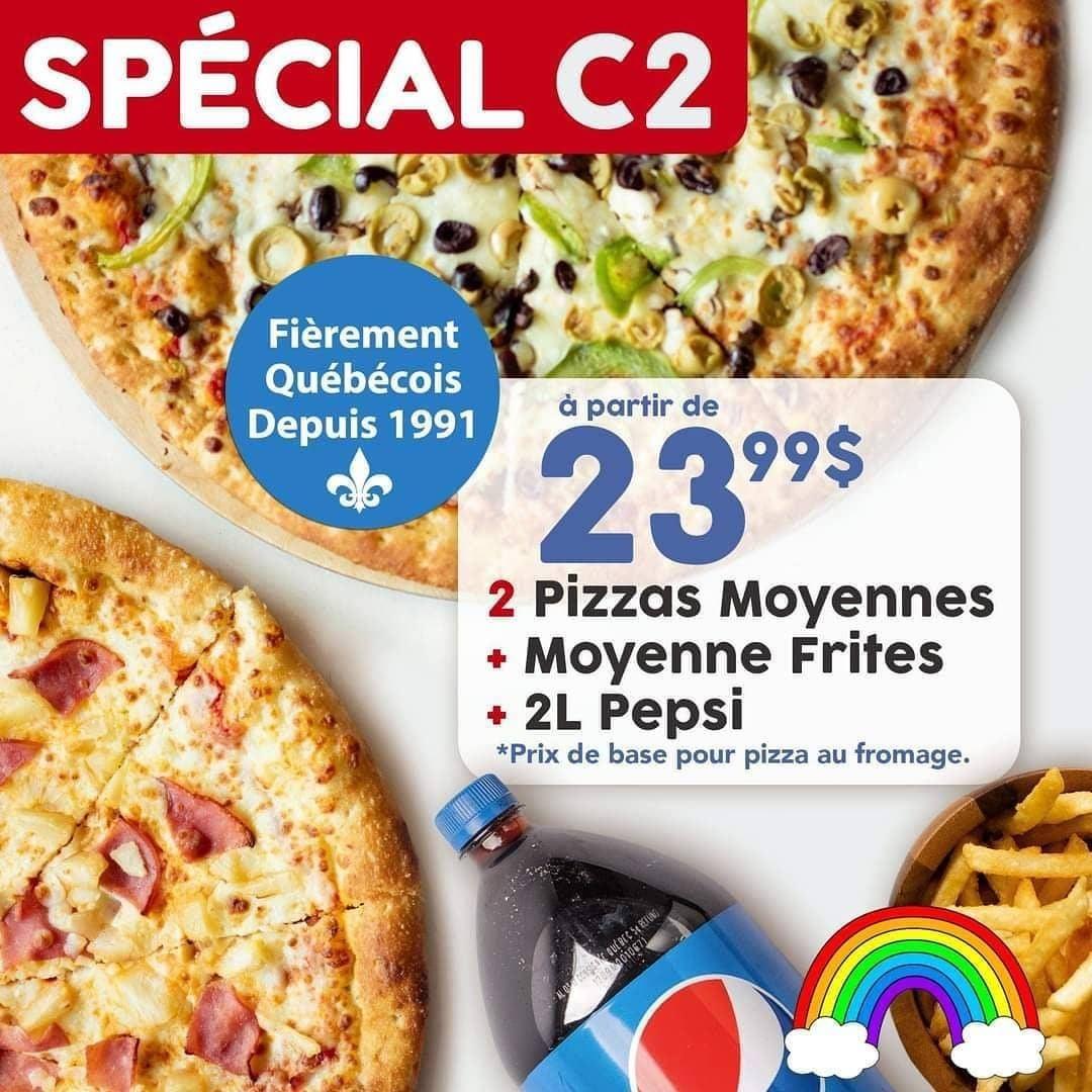 Double Pizza menu in Saint-Eustache, Quebec, Canada