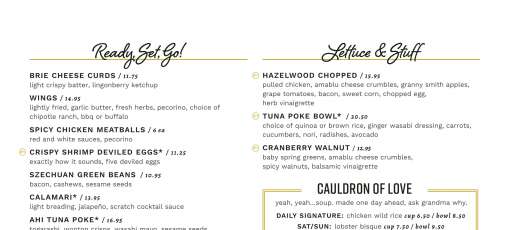 Hazelwood Food & Drink - St Louis Park Menu - St Louis Park, Minnesota ...