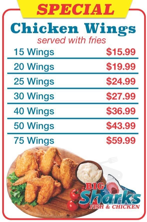 Big Shark's Fish ,Chicken & Gyro 86 St Michigan Rd . menu in ...