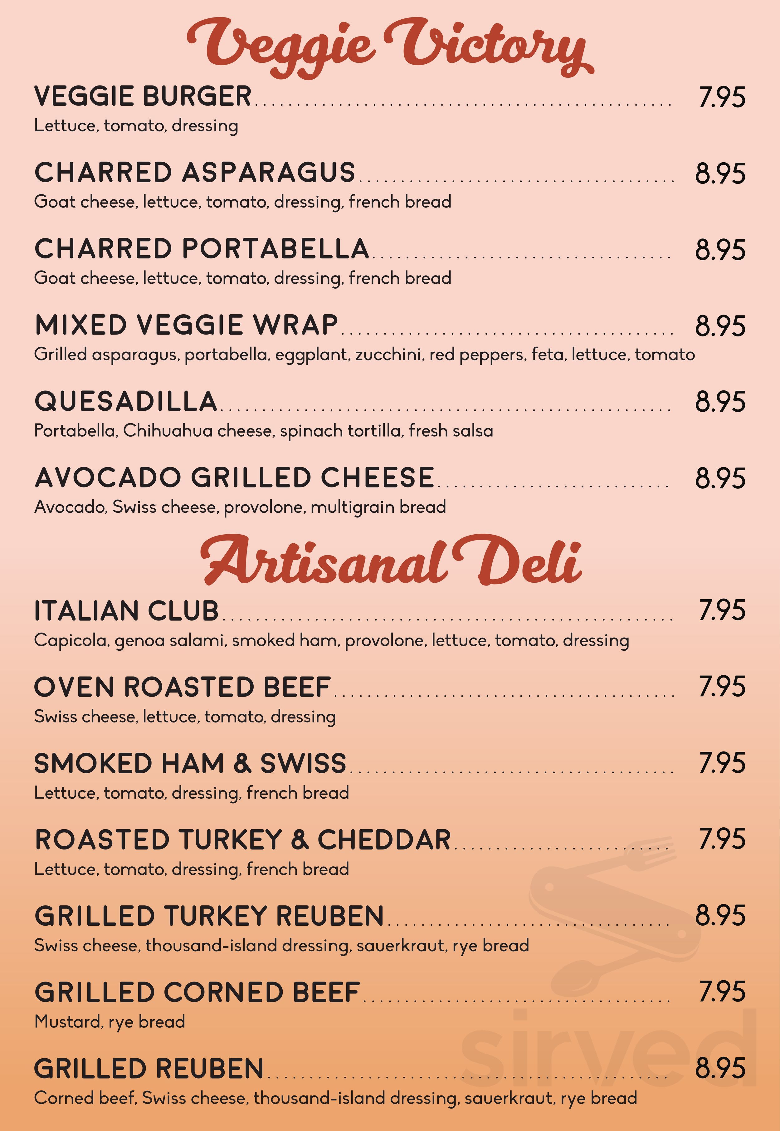 Jubilee Juice & Grill menu in Chicago, Illinois, USA