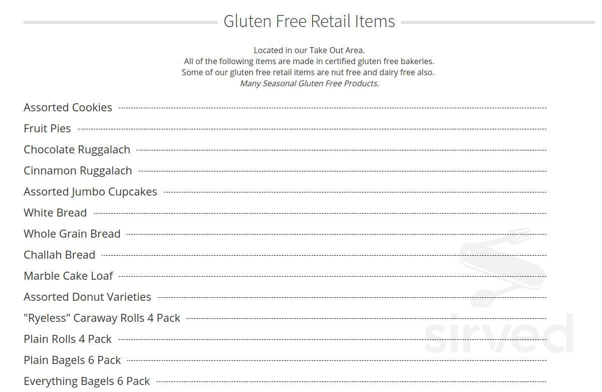 Rein's New York Style Deli menu in Vernon, Connecticut, USA