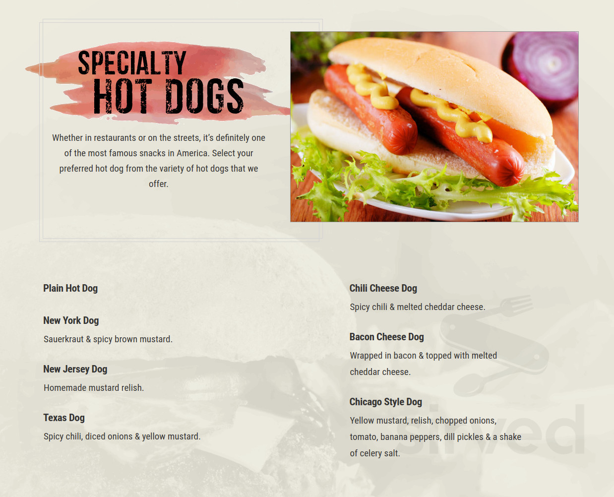 30 Burgers menu in East Brunswick, New Jersey, USA