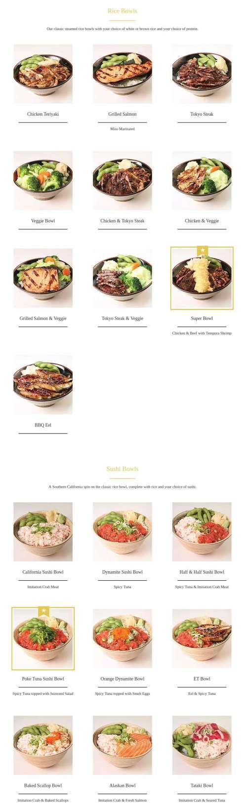 Fuji Grill menu in Yorba Linda, California, USA