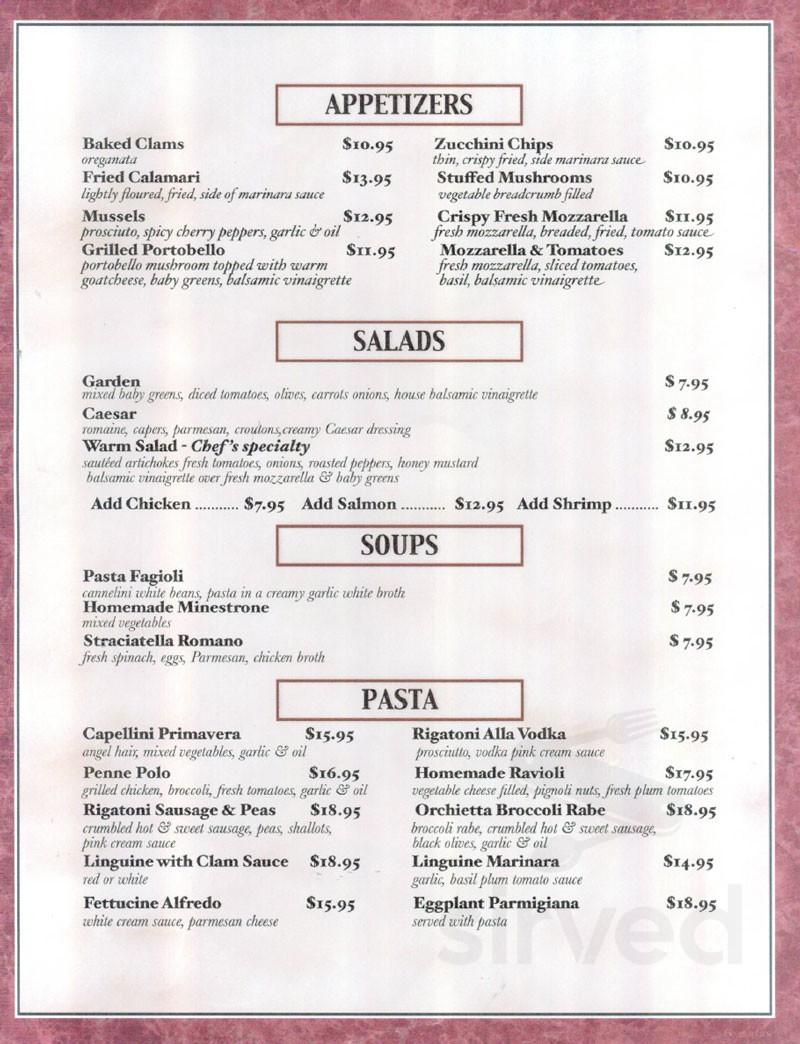 Il Bacetto menu in Seaford, New York, USA