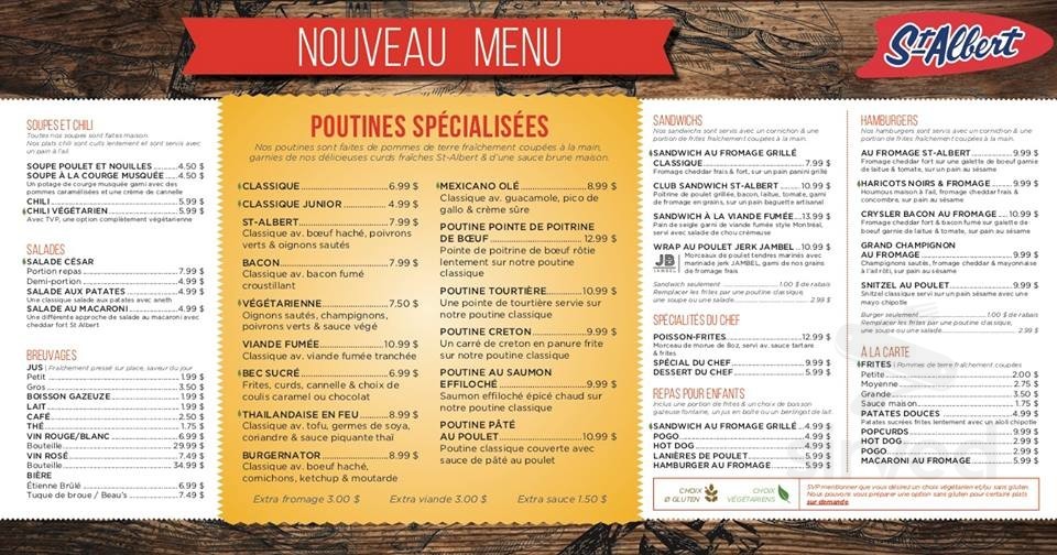Menu - St-Albert ON's St-Albert Cheese | Sirved