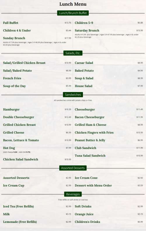 Magnolias At 26th menu in Myrtle Beach, South Carolina, USA