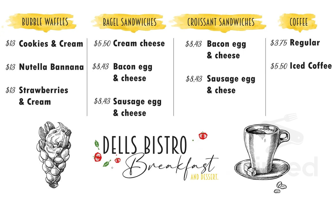 DELLS BISTRO menu in Wisconsin Dells, Wisconsin, USA