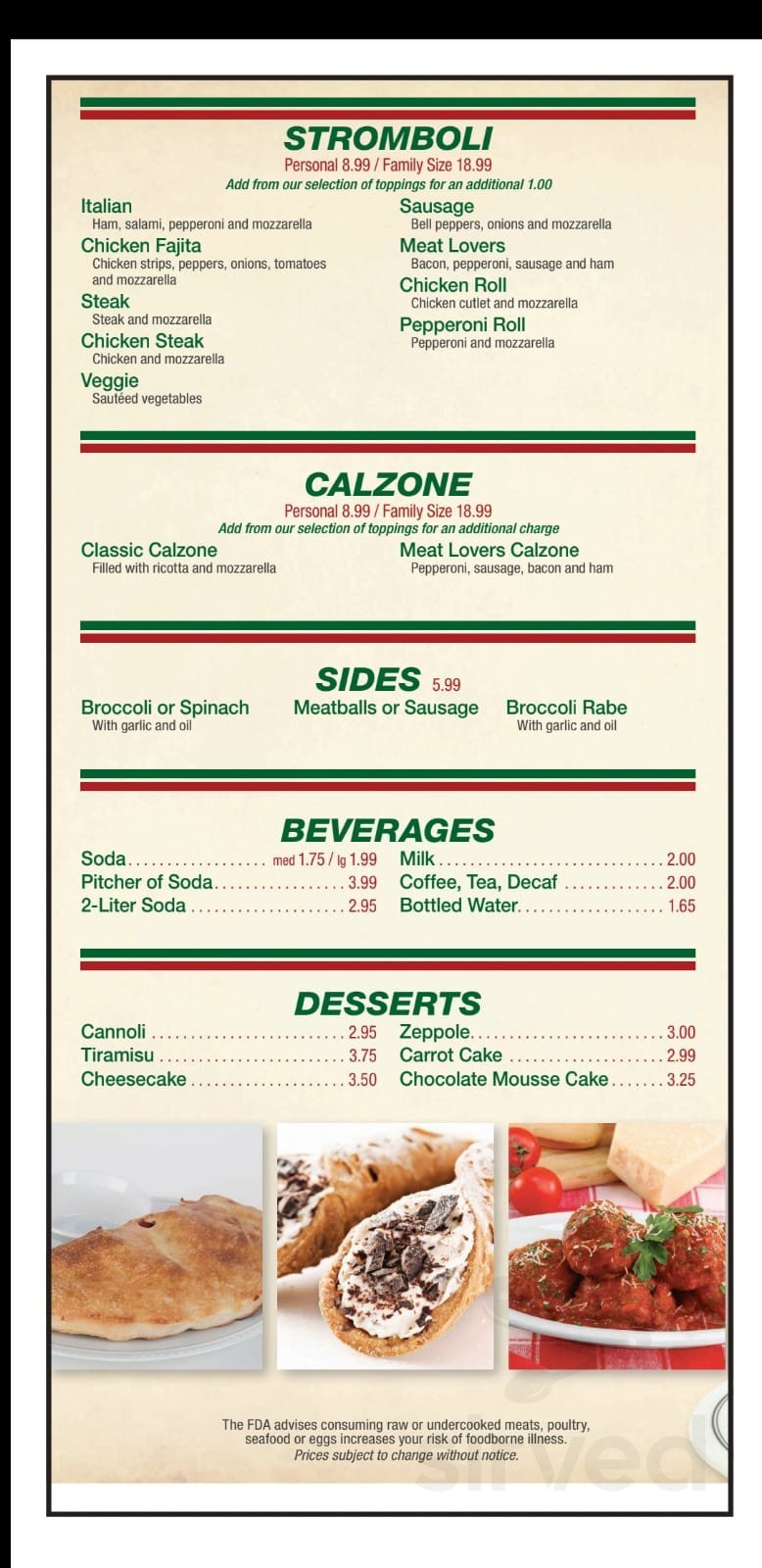 Picasso Pizza III menu in Allentown, Pennsylvania, USA