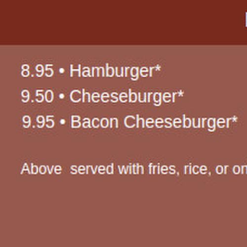 Champions Pub menu in Peabody, Massachusetts, USA