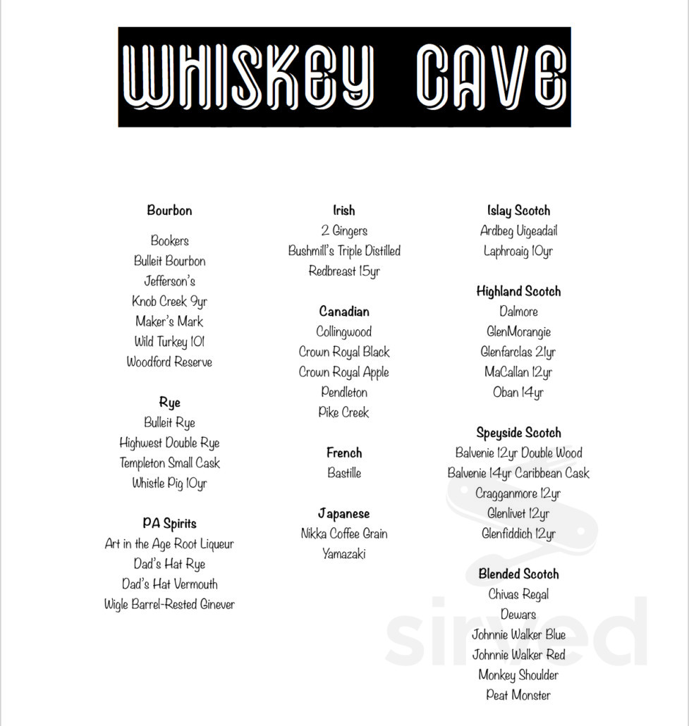 Menu for The Harmony Inn in Harmony, PA | Sirved