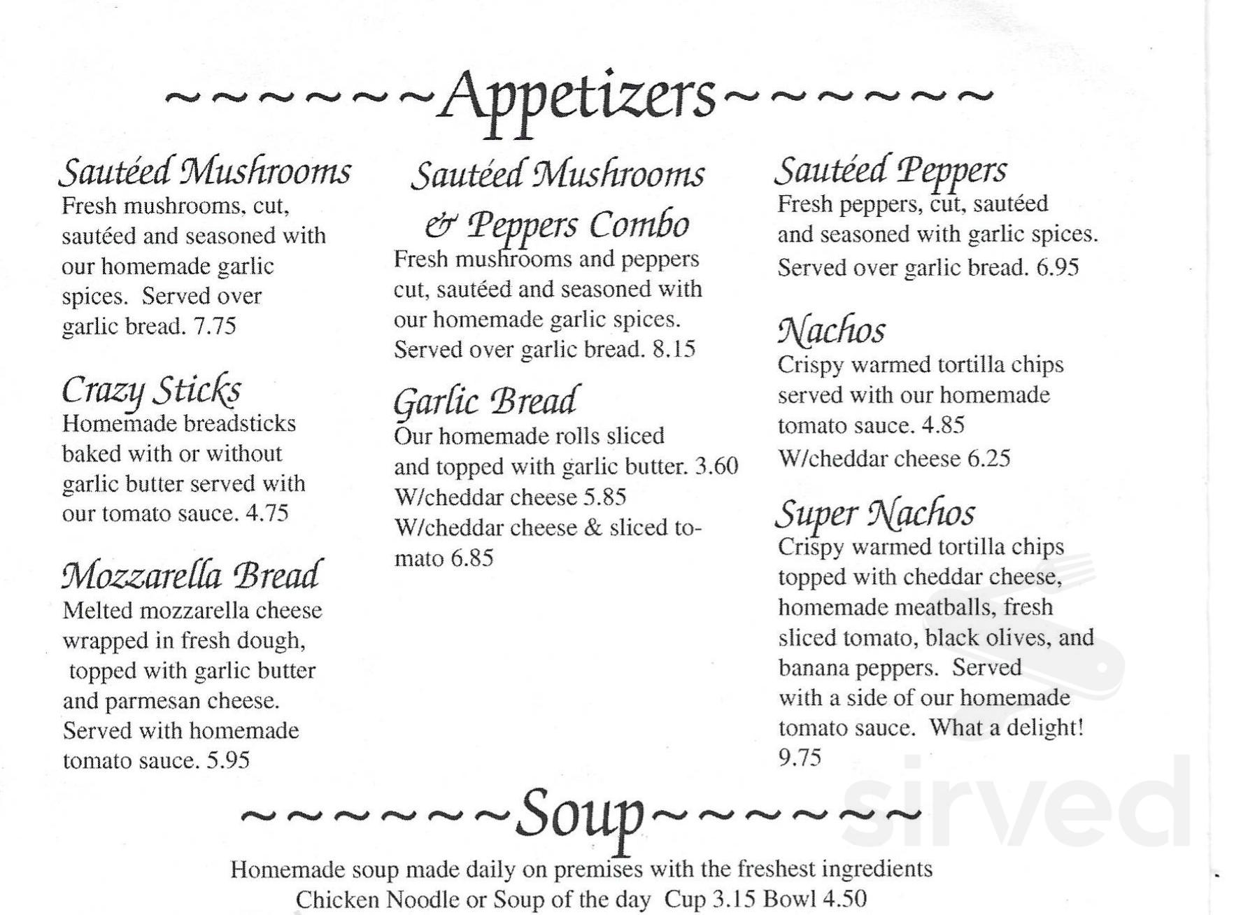 Menu for The Big Cheese & Pub in Cranston, RI | Sirved