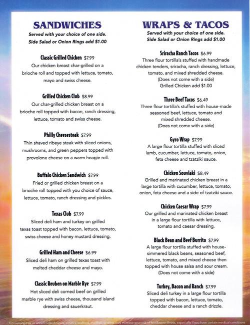 Schooners Bar & Grill menu in Lexington, South Carolina, USA