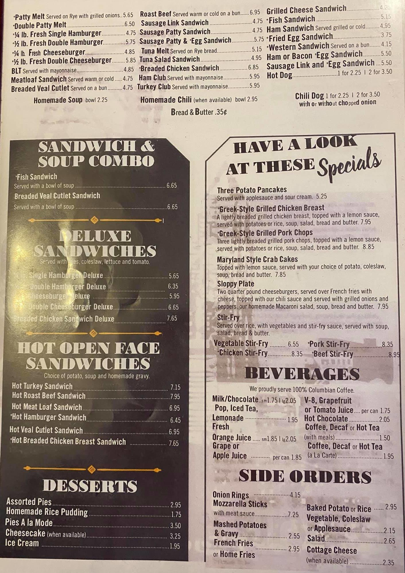 George's Kitchen menu in North Hollywood, California, USA