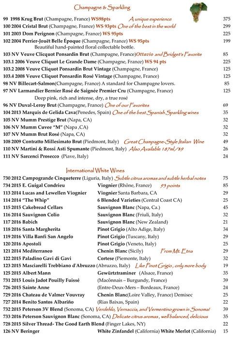 Station Square menu in Youngstown, Ohio, USA